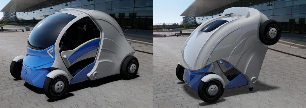 This micro-car can fold itself in half to park in tight spots. - Geeks ...